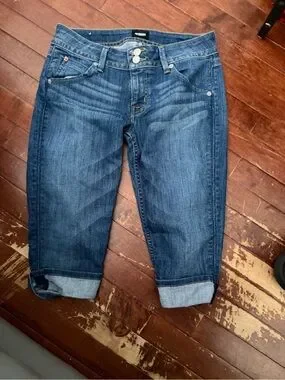 Hudson Jeans | Jeans | Hudson Jeans Dark Blue Cuffed Cropped Denim ...